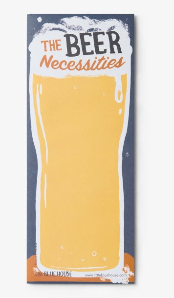 BEER NECESSITIES MAGNETIC NOTEPAD - Lockside Trading Company